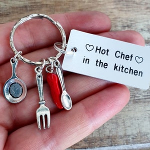 Hot Chef in the Kitchen Keychain Personalized Engraved - Etsy