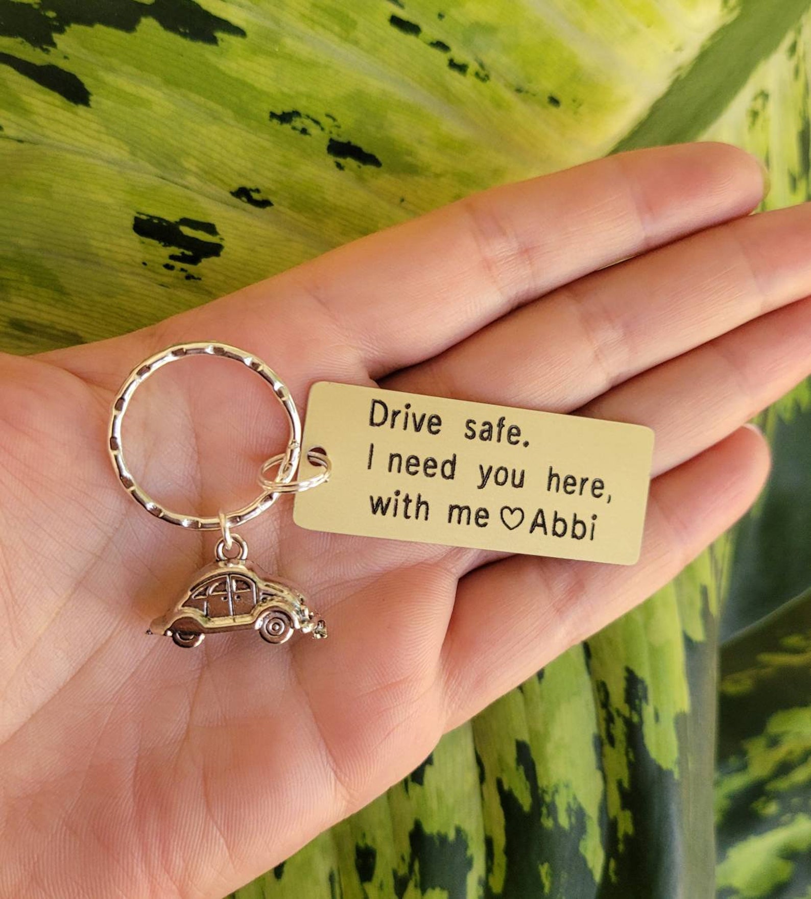 Drive Safe Keychain Personalized Keychain Car Charm Couples | Etsy