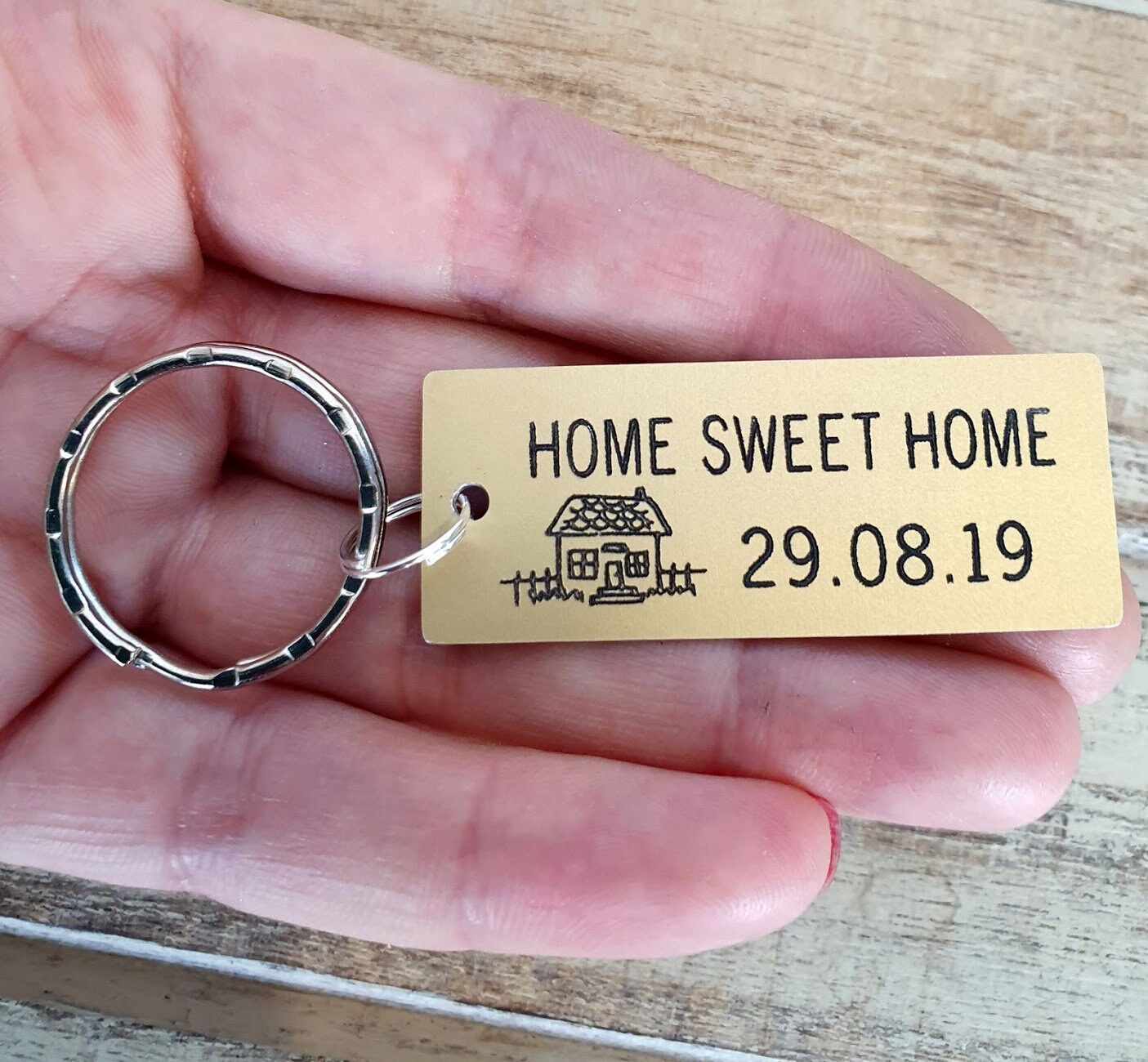 Personalized Keychain Home Sweet Home Homeowner Gift | Etsy
