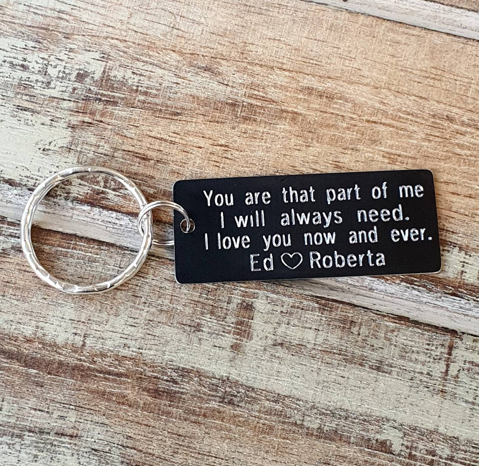 Personalized Love Message Keychain, Drive Safe Engraved Couples ...