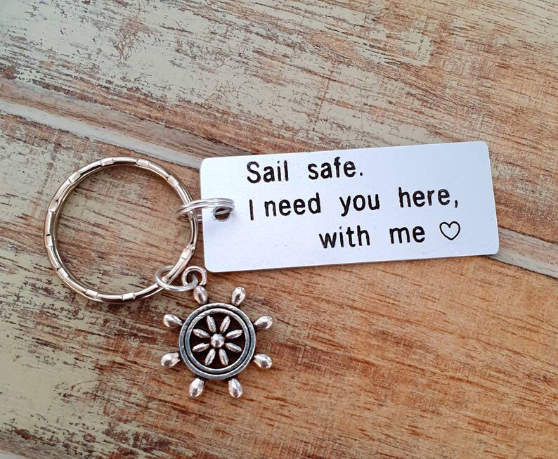 Sail Safe Keychain Personalized Anodized Aluminum Couples | Etsy
