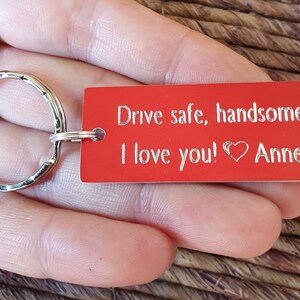 Drive Safe Handsome Keychain, Personalized, Custom, Couples Keychain ...