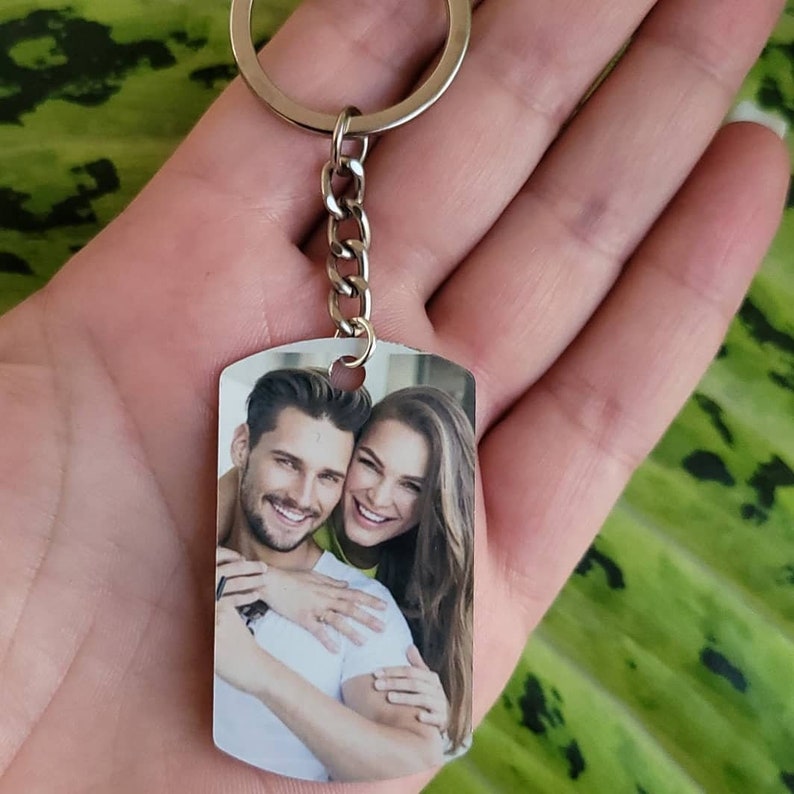 Custom Double-sided Photo Keychain With Love Quote, Personalized ...