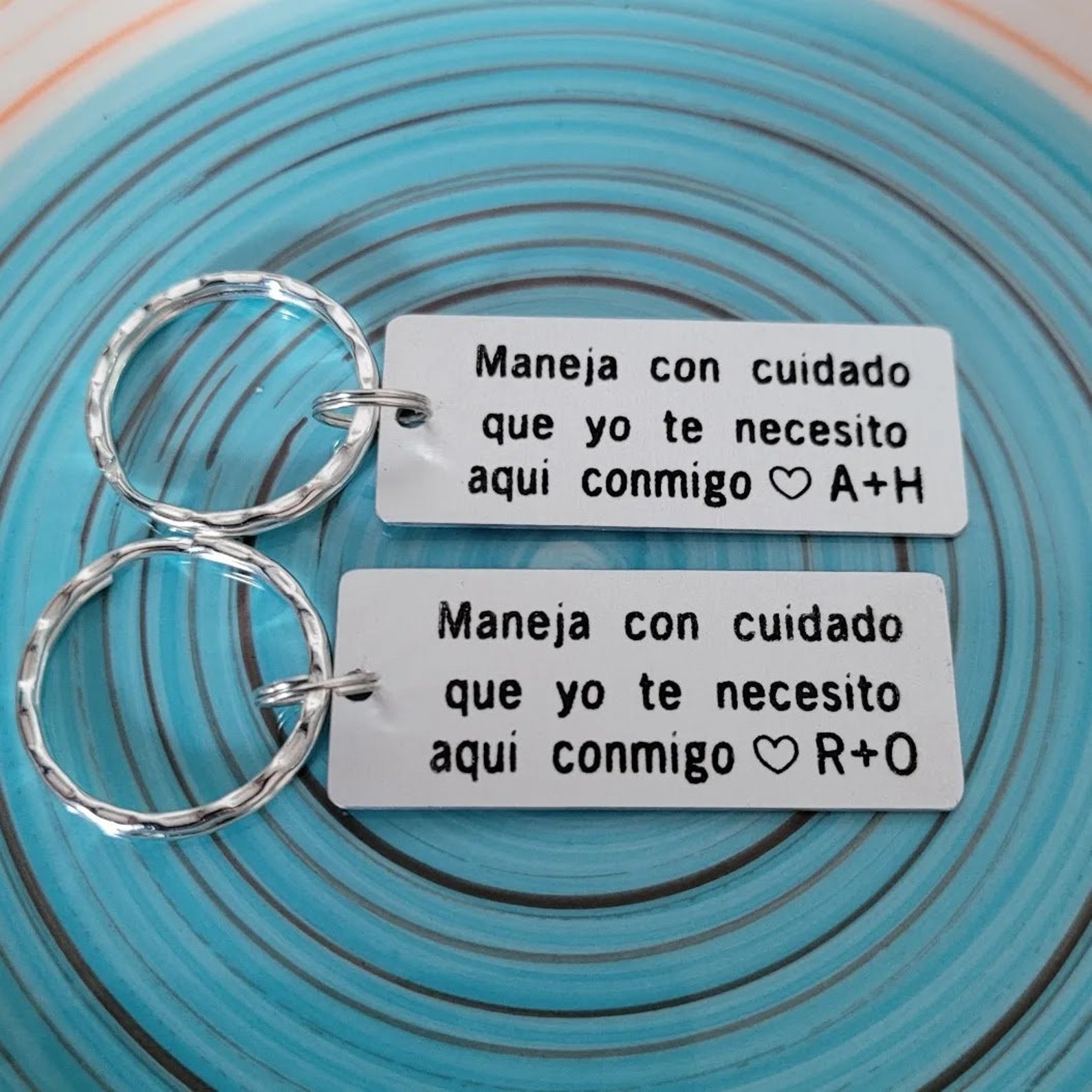 Maneja Con Cuidado Llavero, Personalized Drive Safe Custom Engraved ...