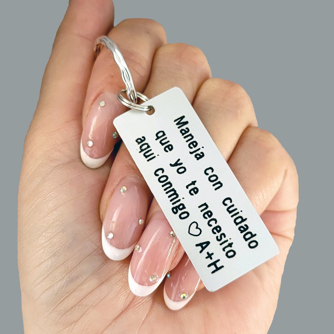 Maneja con Cuidado Llavero, Llavero Personalizado de Conducción Segura ...