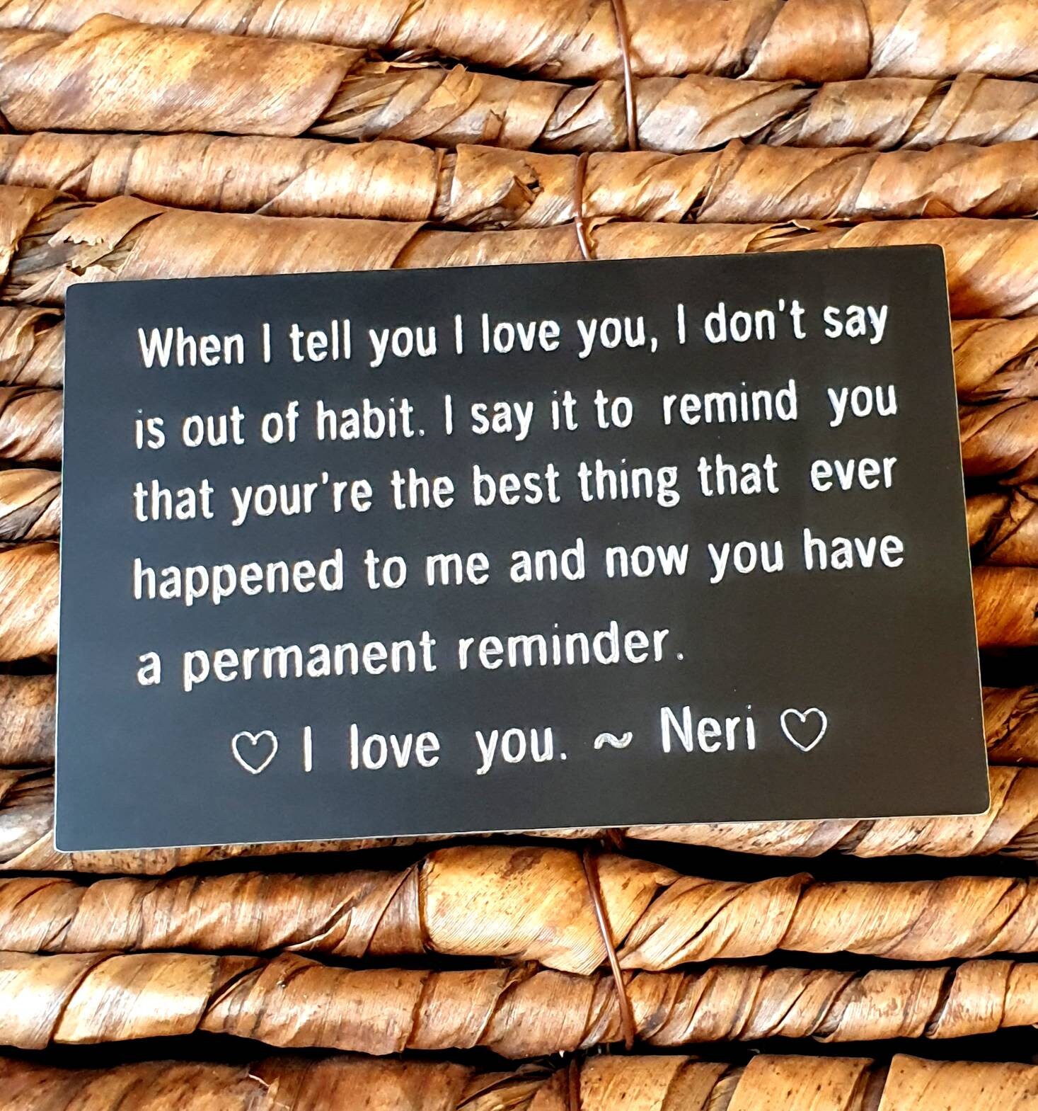 Personalized Engraved Wallet Card When I Tell You Couple | Etsy