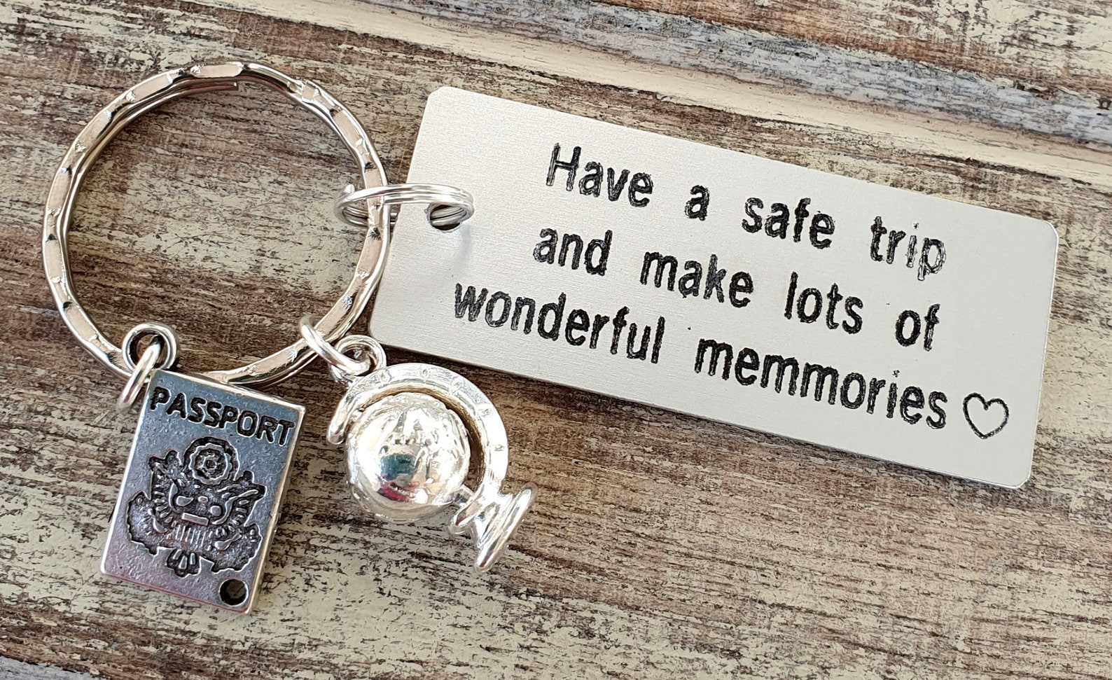 Have a Safe Trip Personalized Keychain, Long Distance Unique Gifts for ...