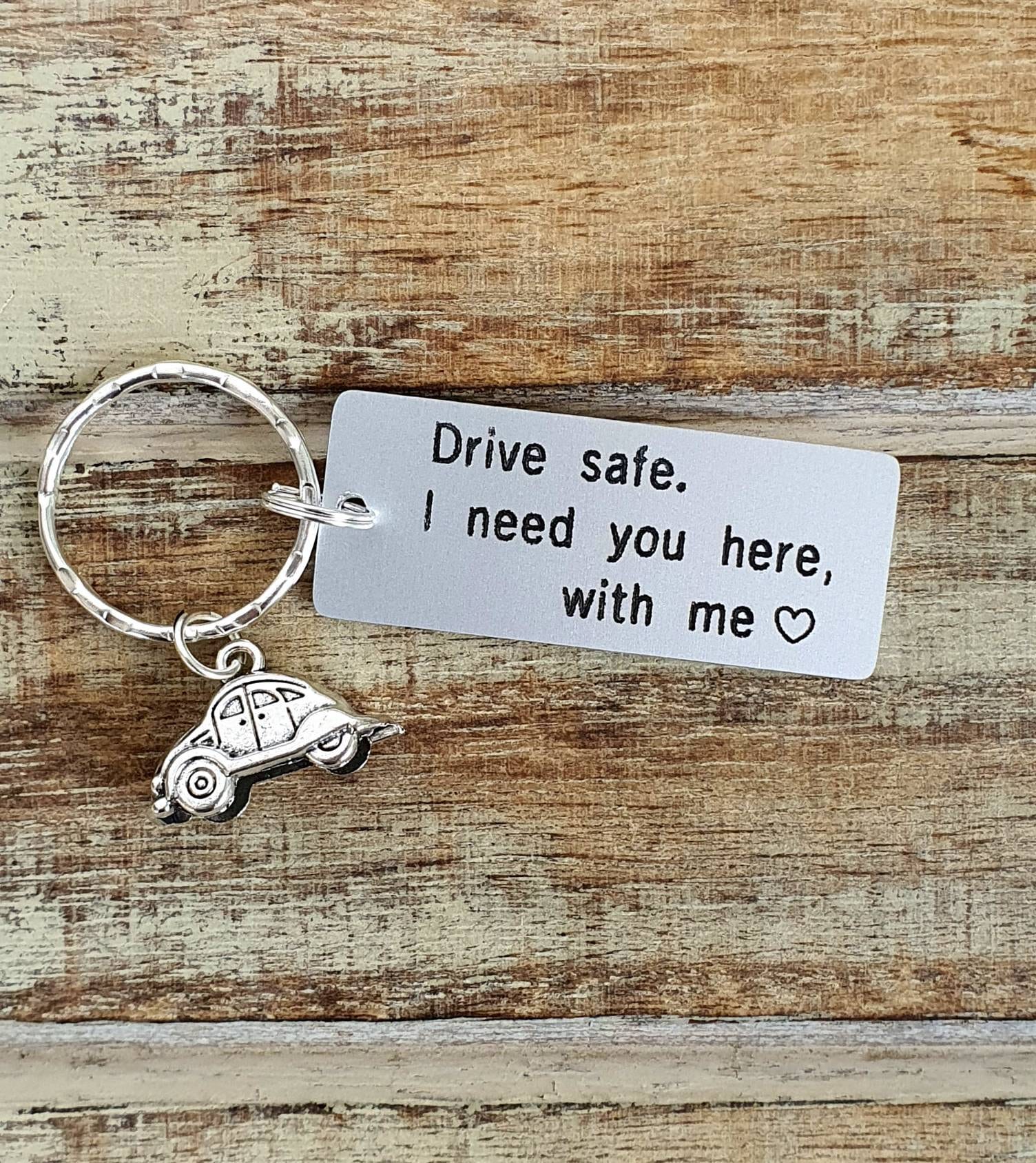 Drive Safe Keychain Personalized Keychain Car Charm Couples | Etsy