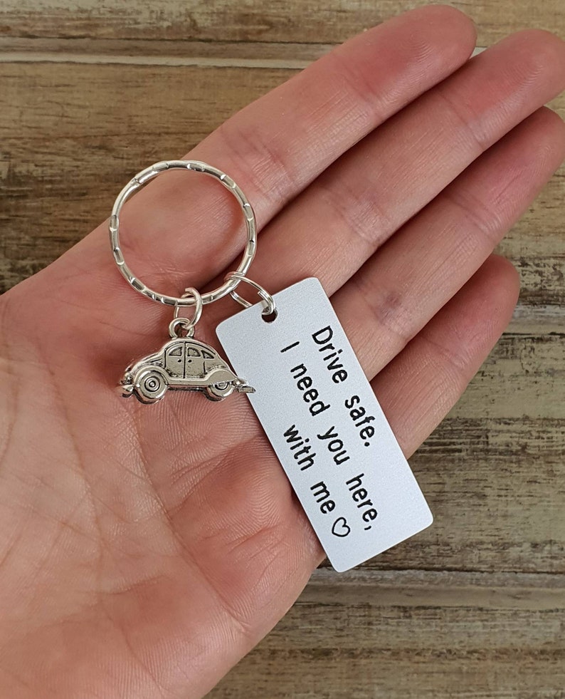Drive Safe Keychain Personalized Keychain Car Charm Couples | Etsy
