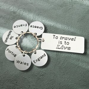 Personalized Travel Token Keychain, Engraved Traveller Collective ...