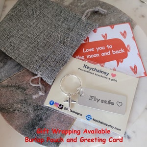 Custom Engraved Fly Safe Keychain for Aviation Enthusiasts ...