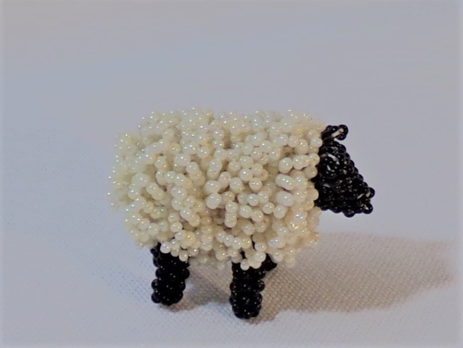 Vintage Beaded Sheep Seed Bead Sheep Whimsical Home | Etsy