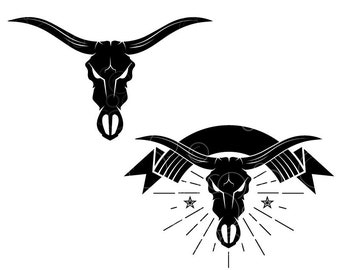Bull With Ribbon Svg - Etsy