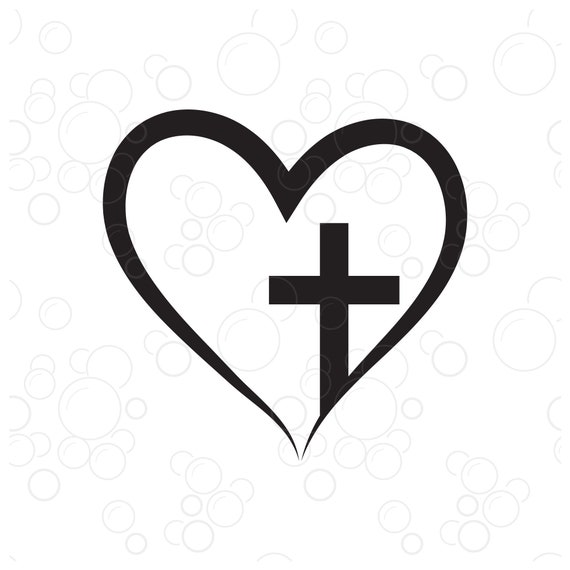 Heart With Cross Clip Art