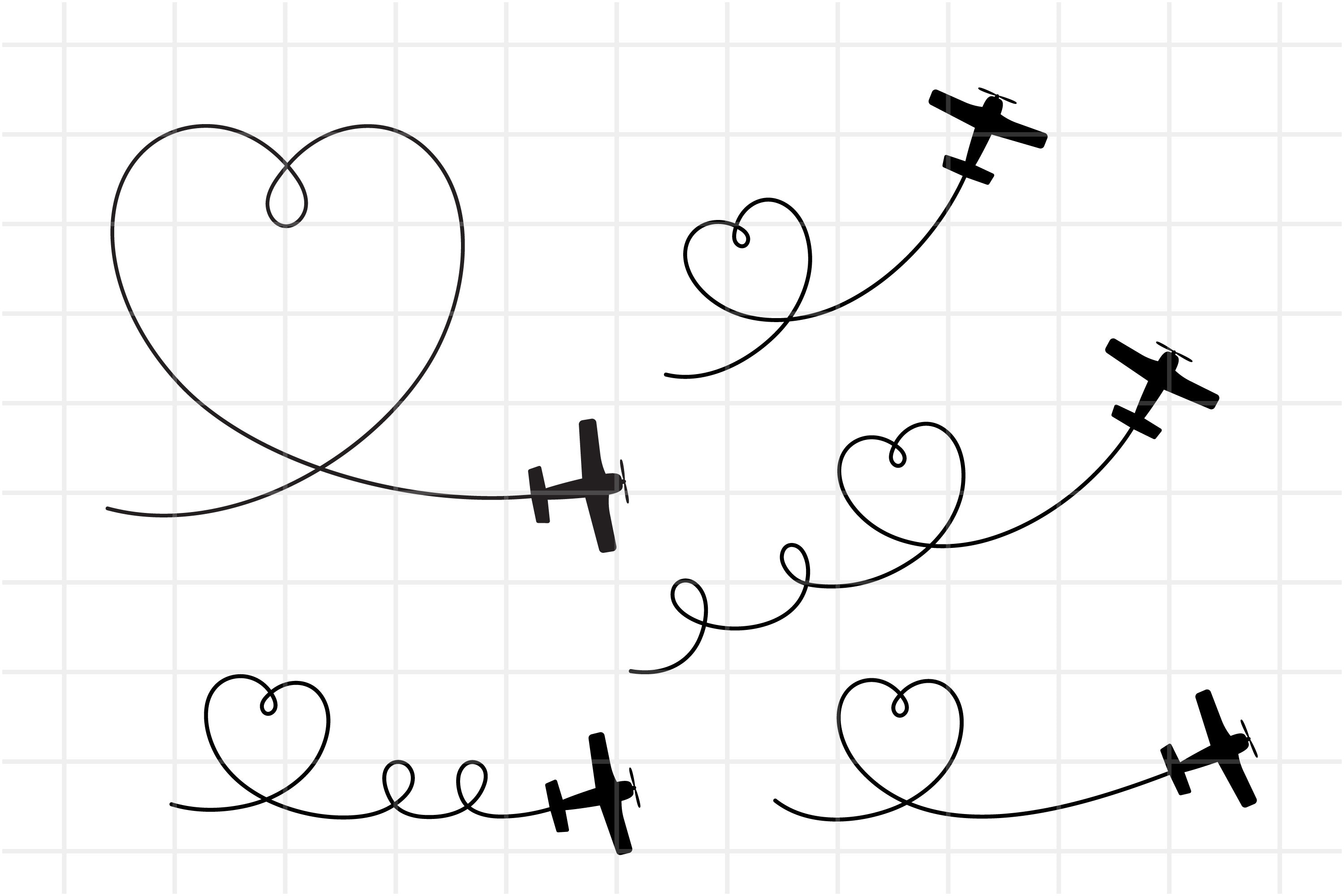 Airplane SVG file Airplane Heart Travel Vacation Cut File | Etsy