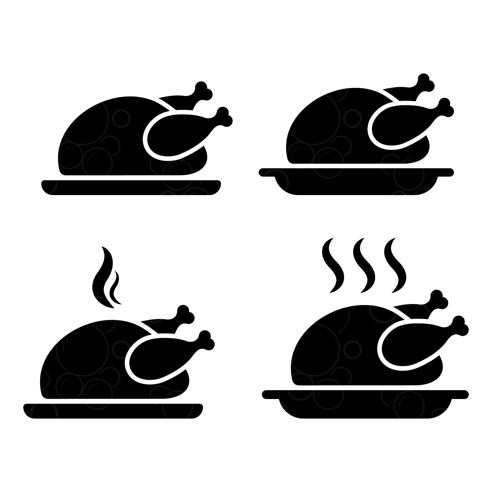 Cooked Chicken Silhouette