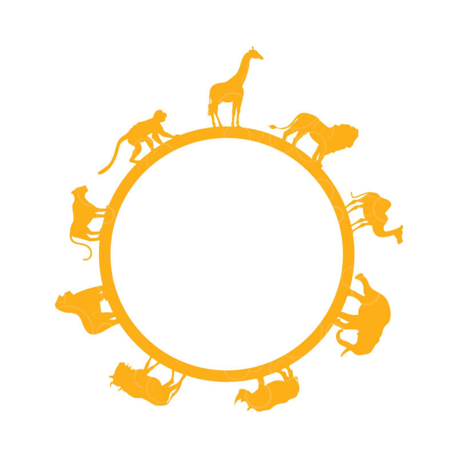 Safari Zoo Animals Circle Svg Zoo Animal Svg Animals Svg for - Etsy