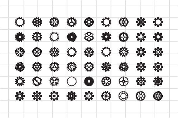 Gears SVG. Transmission Cog Wheels Icons SVG Cut File for - Etsy Canada