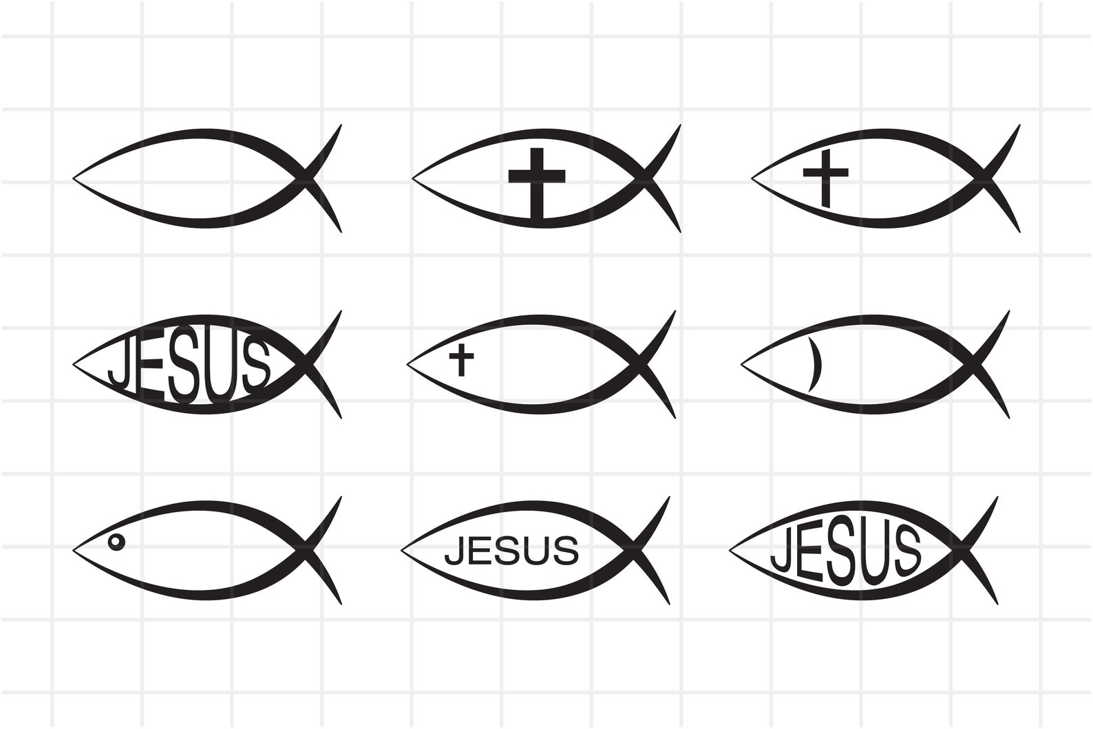 Christian Fisch SVG, Jesus Fisch SVG, Ichthys Christian Fisch geschnitten Datei für Cricut - Etsy.de