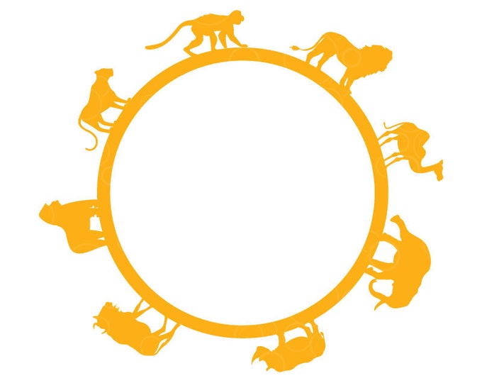 Safari Zoo Animals Circle Svg Zoo Animal Svg Animals Svg for - Etsy