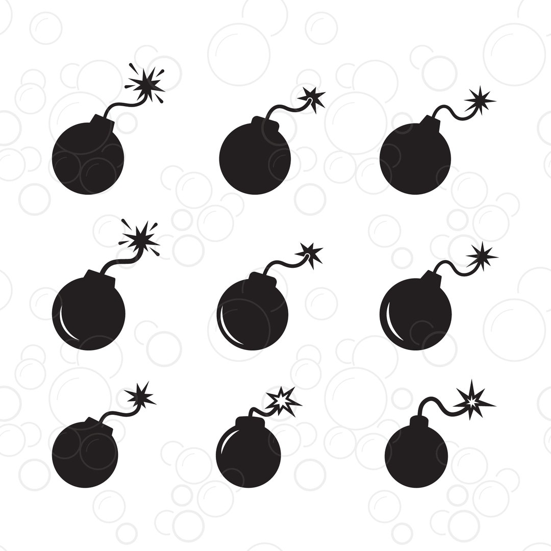 Bomb SVG, Bomb Cut File, Bomb Png, Bomb Silhouette, Bomb Monogram Svg ...
