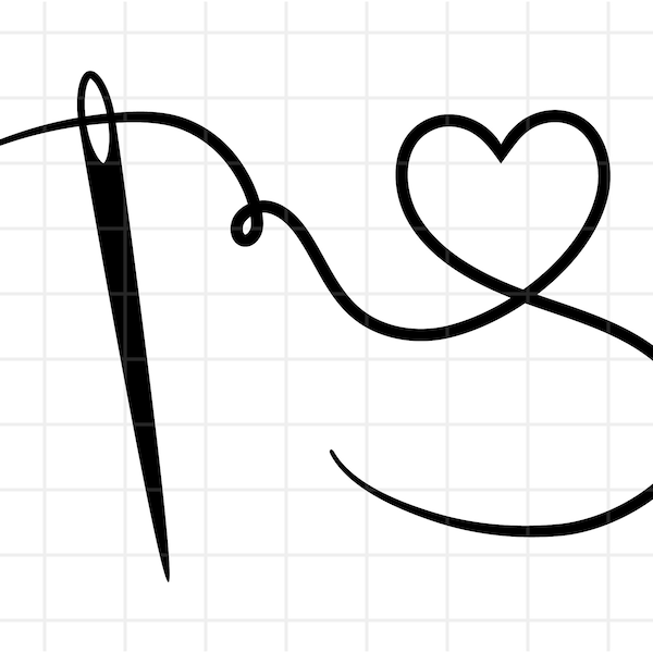 Stitched Heart Svg - Etsy