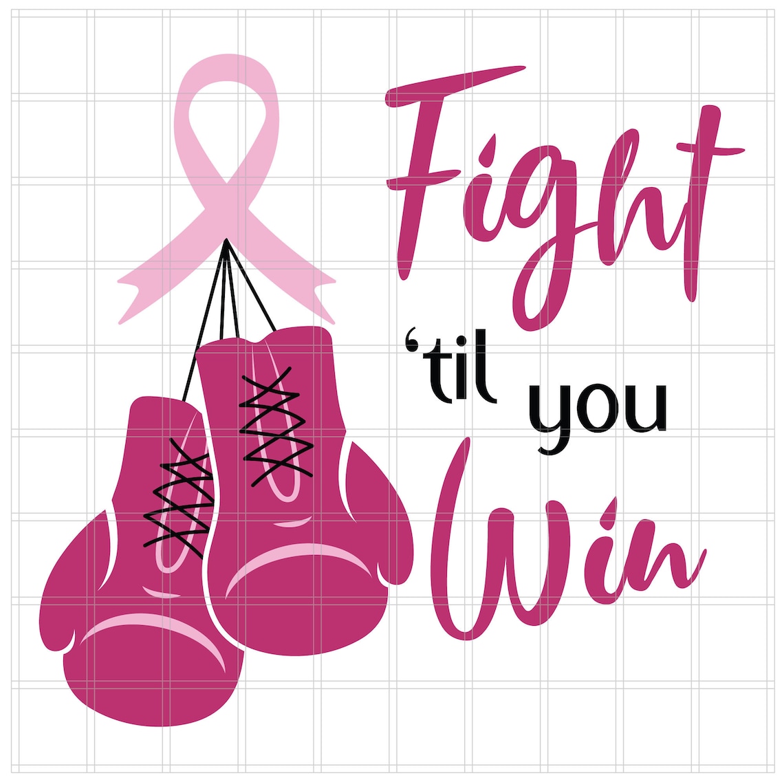 Fight 'til You Win SVG Cutting File Cricut and | Etsy