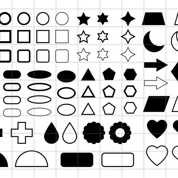 Basic Shapes Svg - Etsy