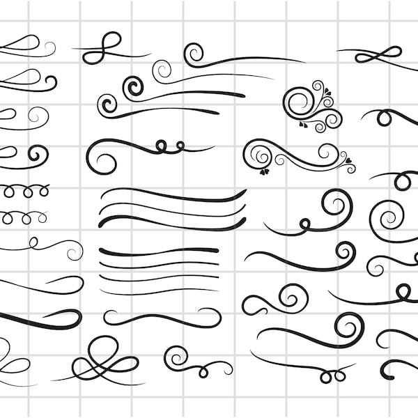 Flourish Swirl - Etsy