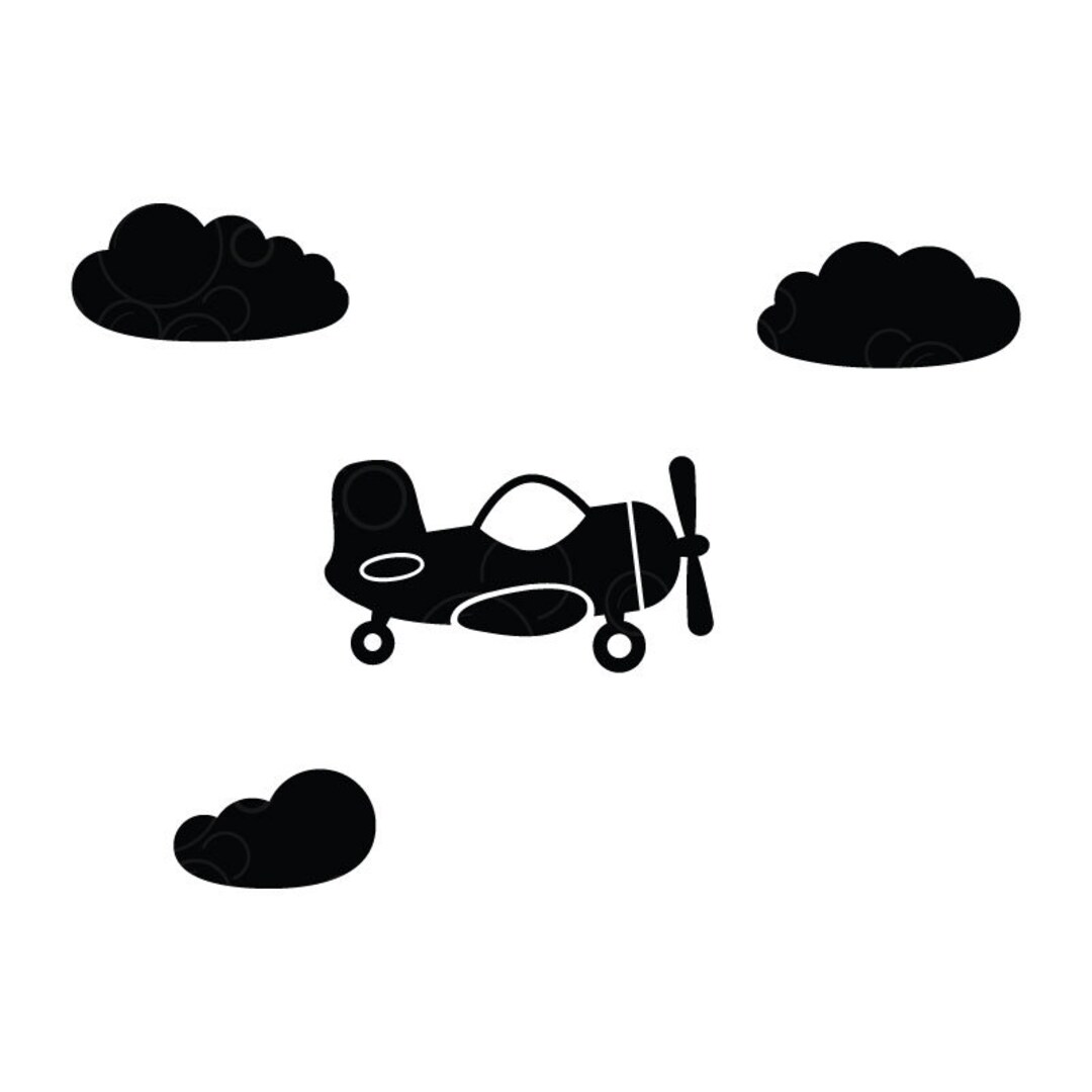 Airplane SVG, Plane SVG, Flying PNG, Kids Design, Child Room Vinyl ...