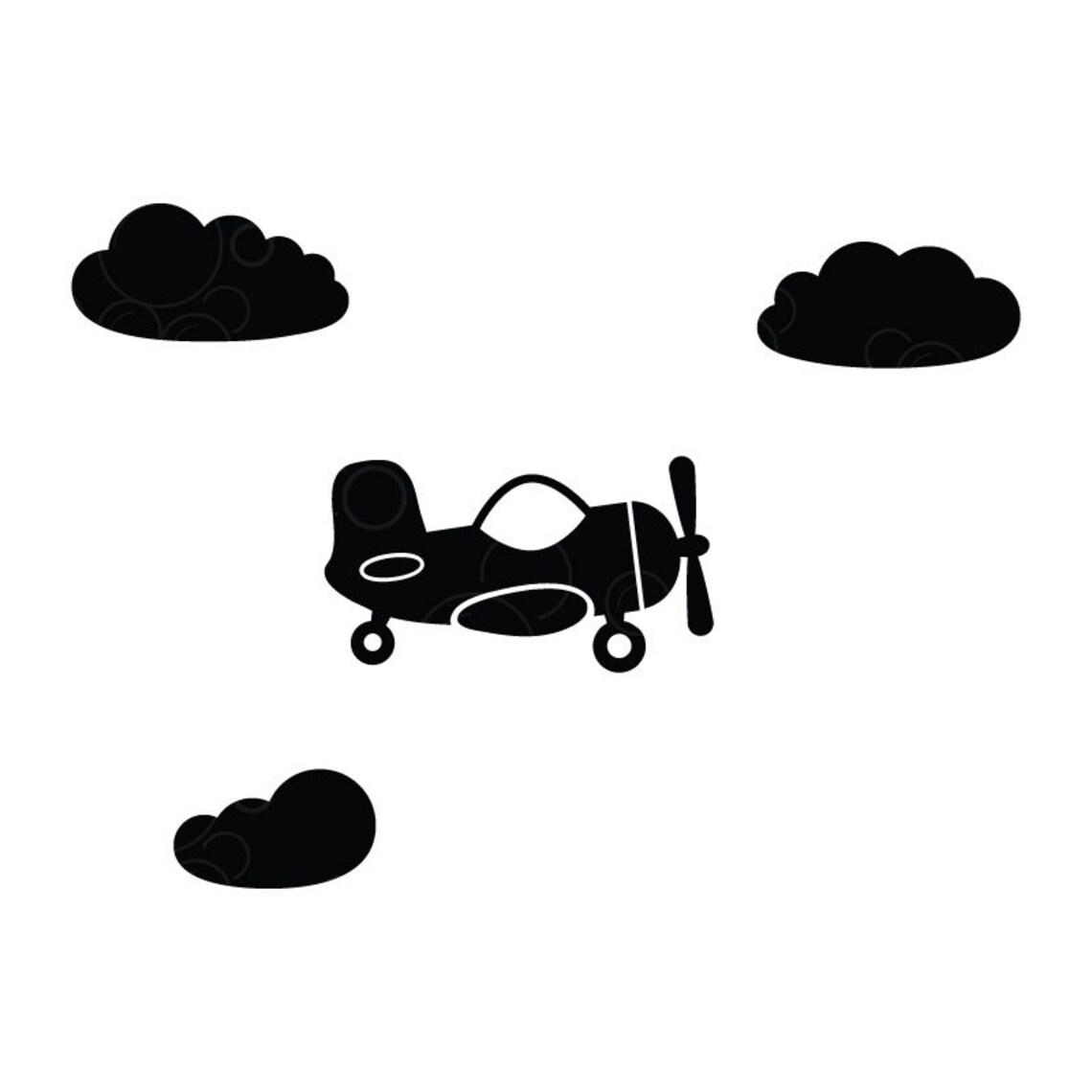 Airplane SVG Plane SVG Flying PNG Kids Design Child Room - Etsy