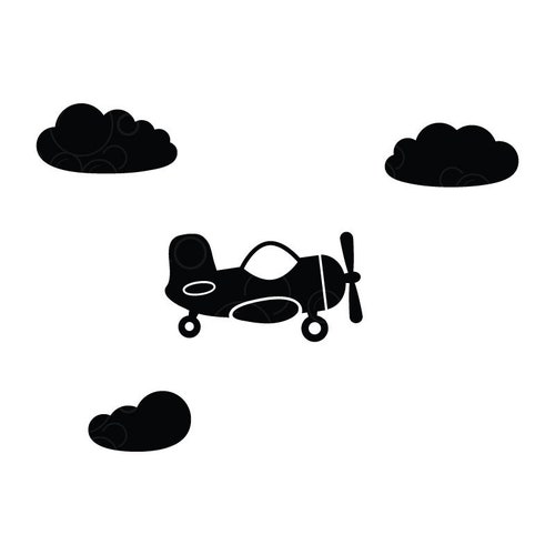 Airplane SVG Plane SVG Flying PNG Kids Design Child Room - Etsy
