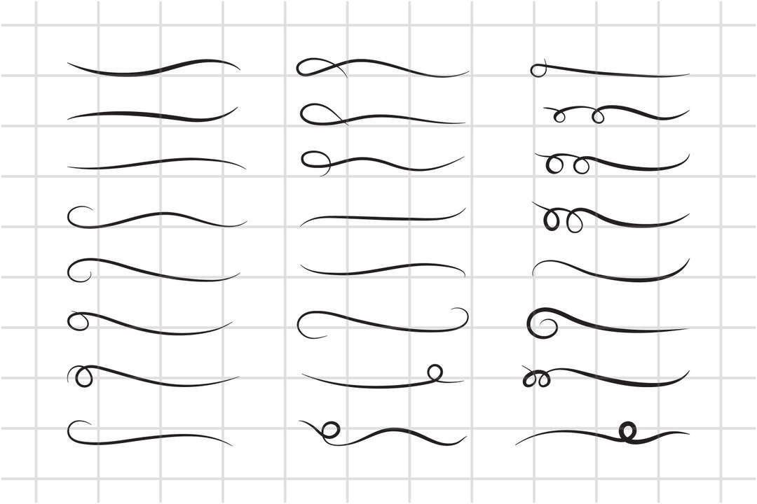 Underline SVG, Swishes, Swashes, Swoops, Cut File, SVG. Hand Drawn ...