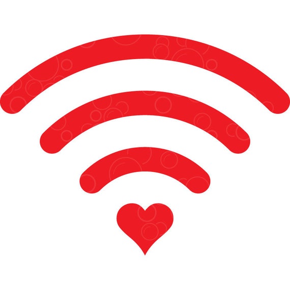 Wi-fi With Heart SVG PNG Cute Wi-fi SVG Wifi Svg Wi-fi - Etsy