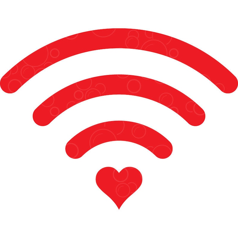 Wi-fi With Heart SVG PNG Cute Wi-fi SVG Wifi Svg Wi-fi - Etsy