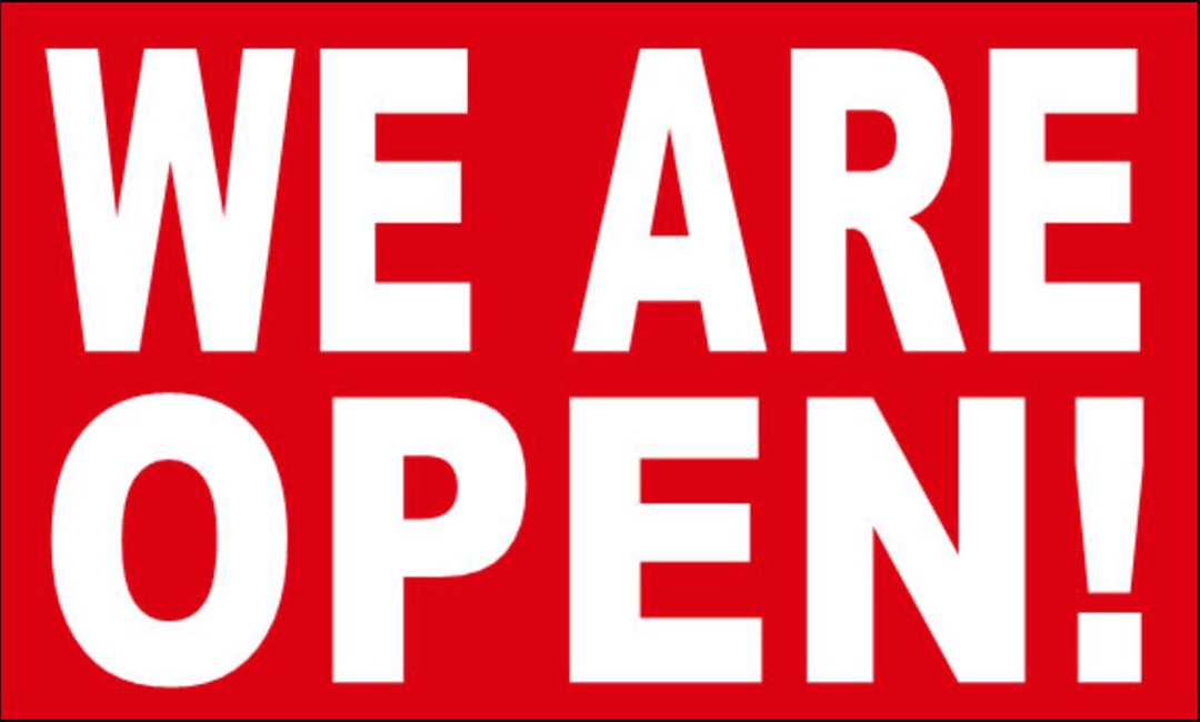 WE ARE OPEN Vinyl Banner 5ft X 3ft Storefront Banner Full - Etsy