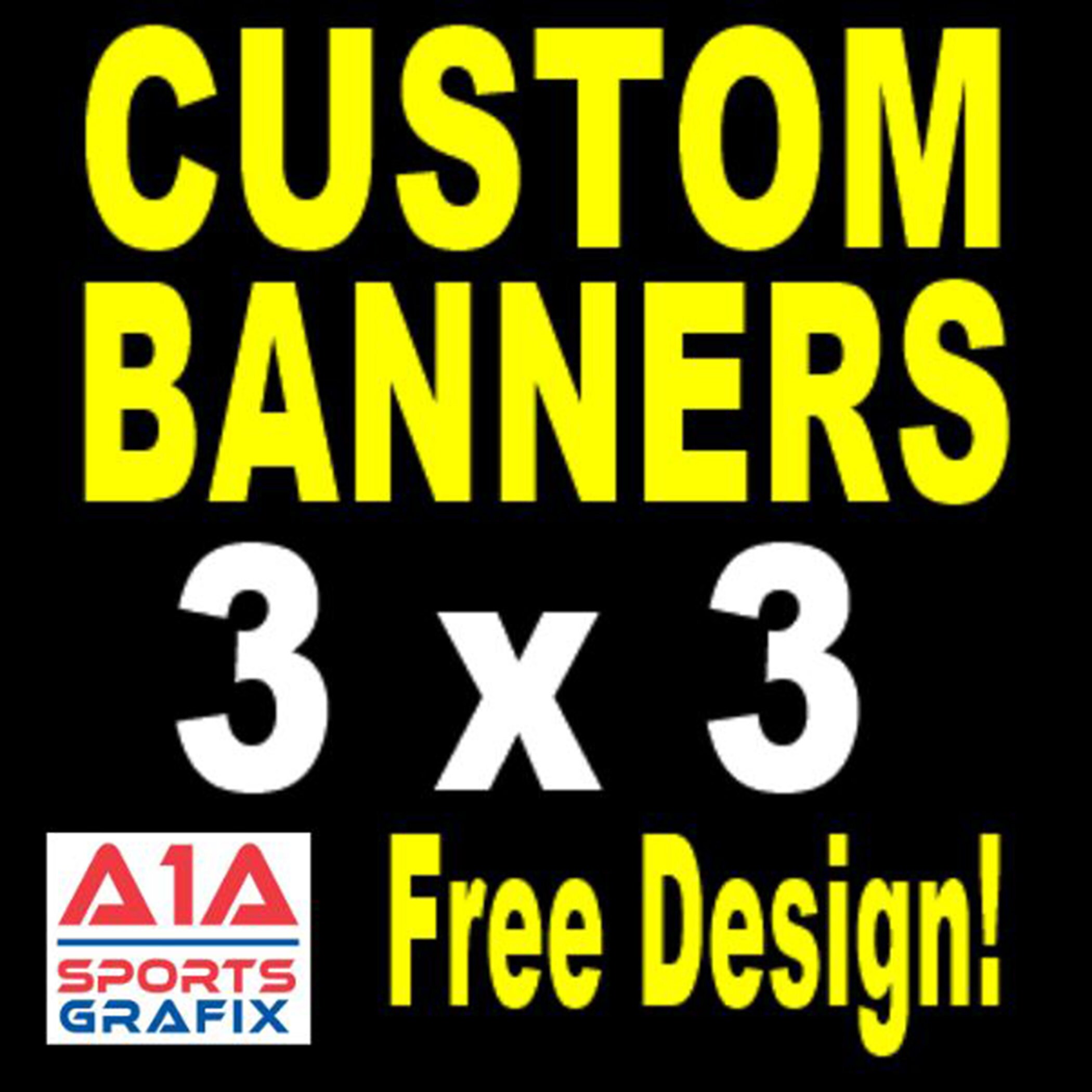 Custom Vinyl Banner 3ft X 3ft Full Color Custom Printed Banner Full Kit ...