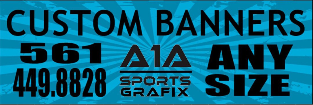 Custom Vinyl Banner 6ft X 2ft Full Color Custom Printed Banner Full Kit ...