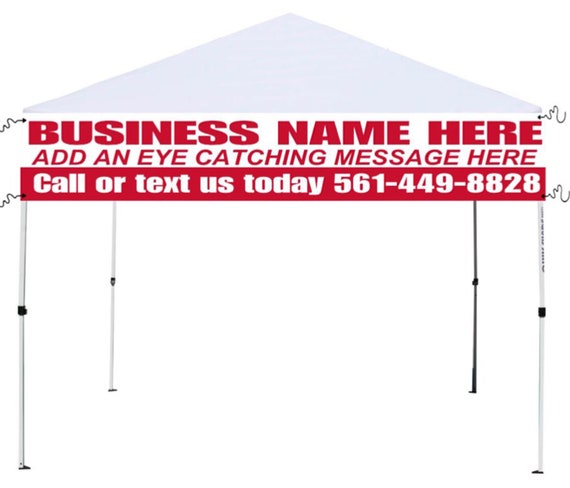 Tent Banner 10ft X 1 1/2ft Full Color Custom Printed Vinyl - Etsy