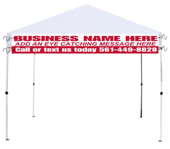 Canopy Vinyl Banner 9ft X 1ft Full Color Custom Printed Banner | Etsy