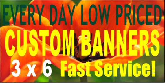 Custom Vinyl Banner 6ft X 3ft Full Color Custom Printed Banner - Etsy