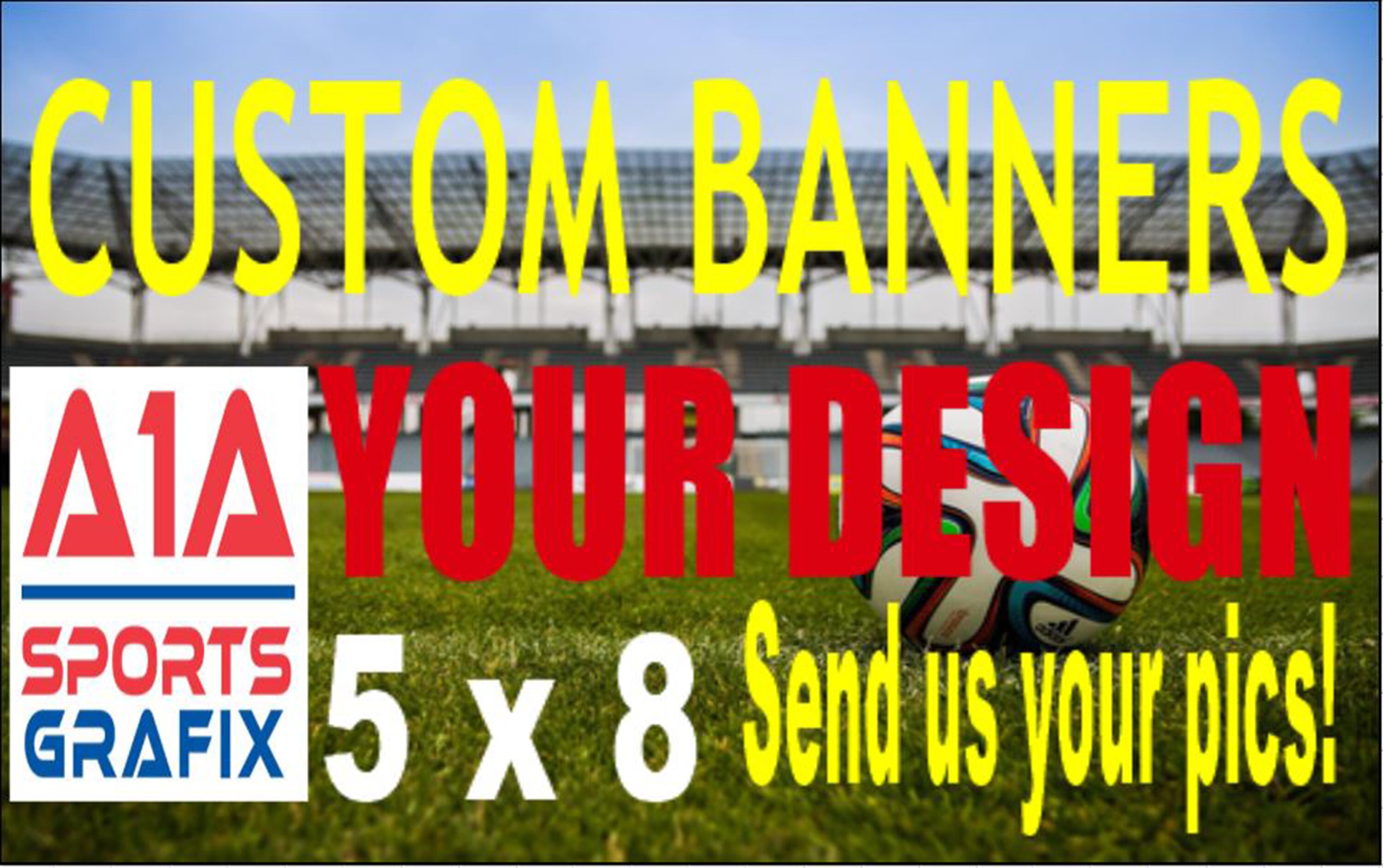 Custom Vinyl Banner 8ft X 5ft Full Color Custom Printed Banner Full Kit ...