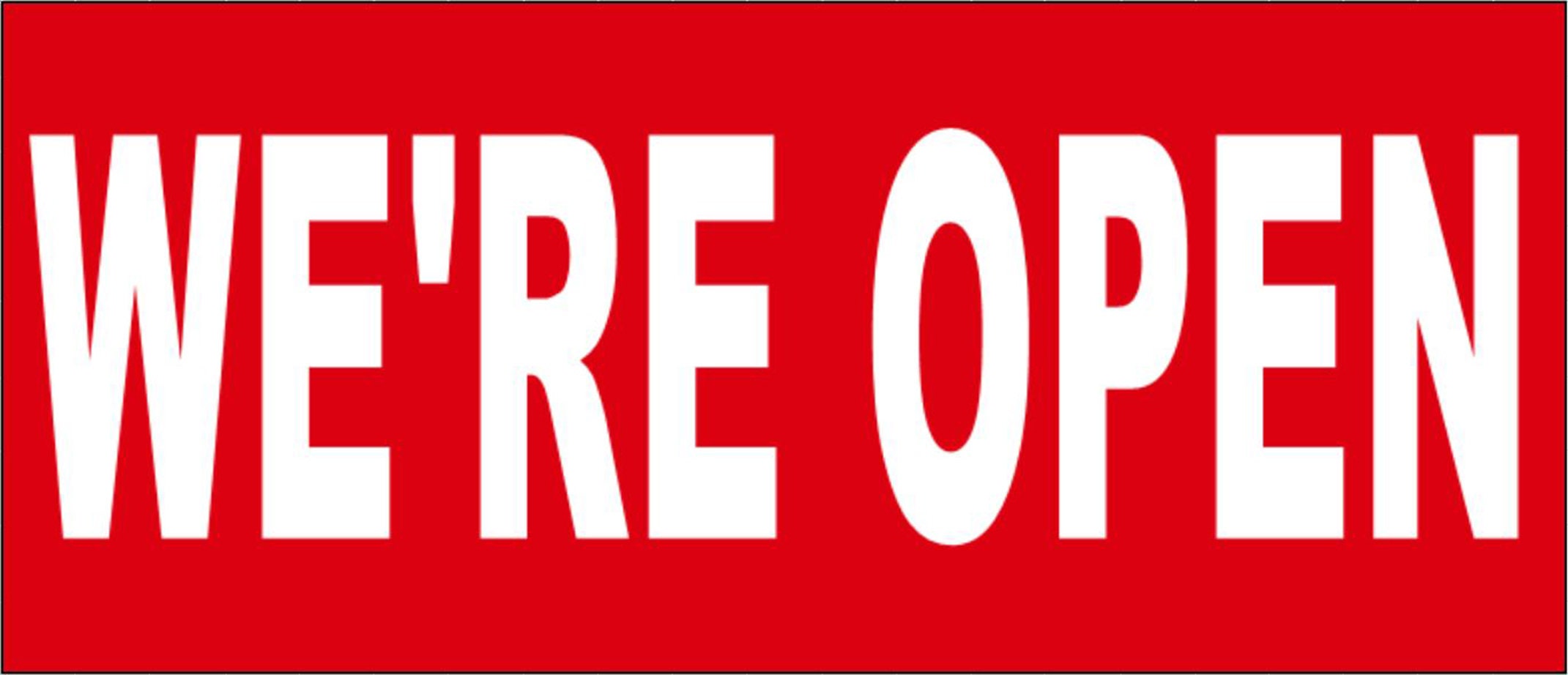 WE'RE OPEN Vinyl Banner 7ft X 3ft Storefront Banner Full - Etsy