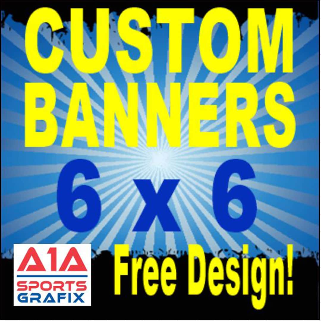 Custom Vinyl Banner 6ft X 6ft Full Color Custom Printed Banner Full Kit ...