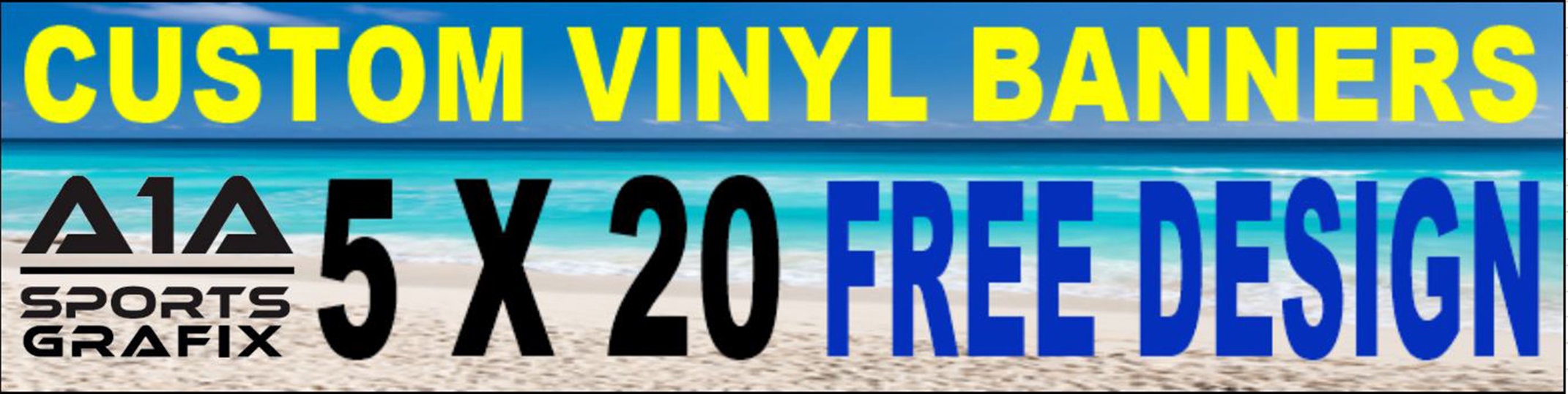 Custom Vinyl Banner 20ft X 5ft Full Color Custom Printed Banner Full ...