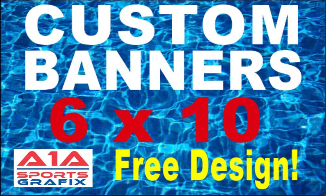 Custom Vinyl Banner 10ft X 6ft Full Color Custom Printed Banner Full ...