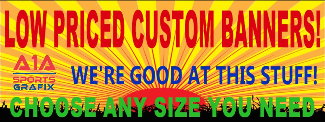 Custom Vinyl Banner 8ft X 3ft Full Color Custom Printed Banner Full Kit ...
