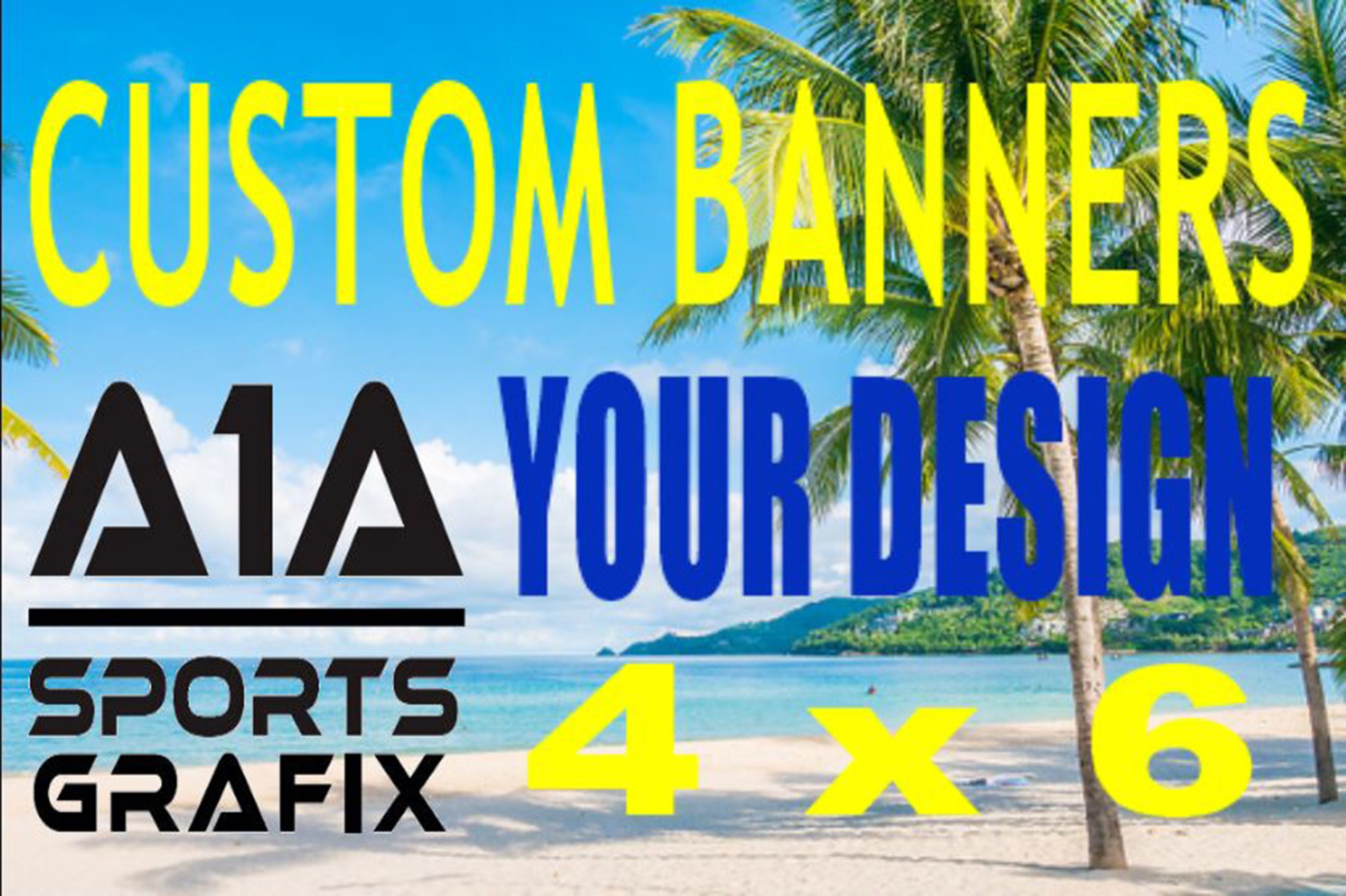Custom Vinyl Banner 6ft X 4ft Full Color Custom Printed Banner - Etsy