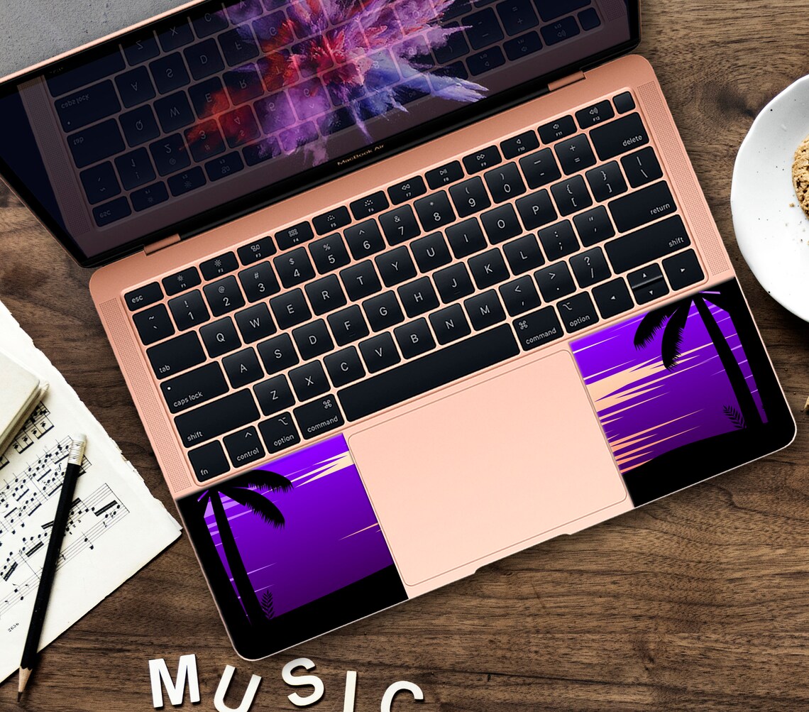 Tropical Palm Laptop Skins Chromebook HP Surface Moon Sea - Etsy