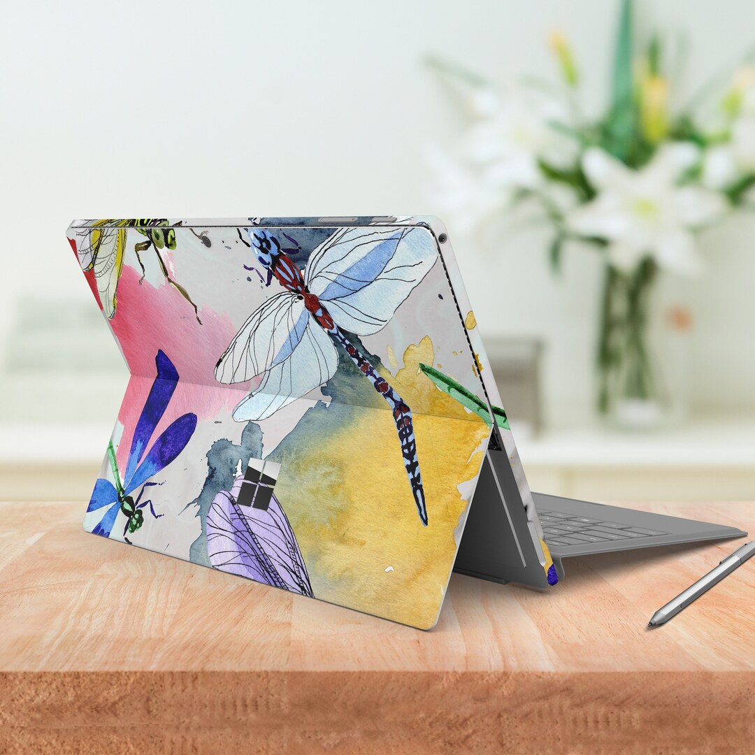 Colored Dragonfly Microsoft Surface Book 2 Skins Pattern Decals Laptop ...